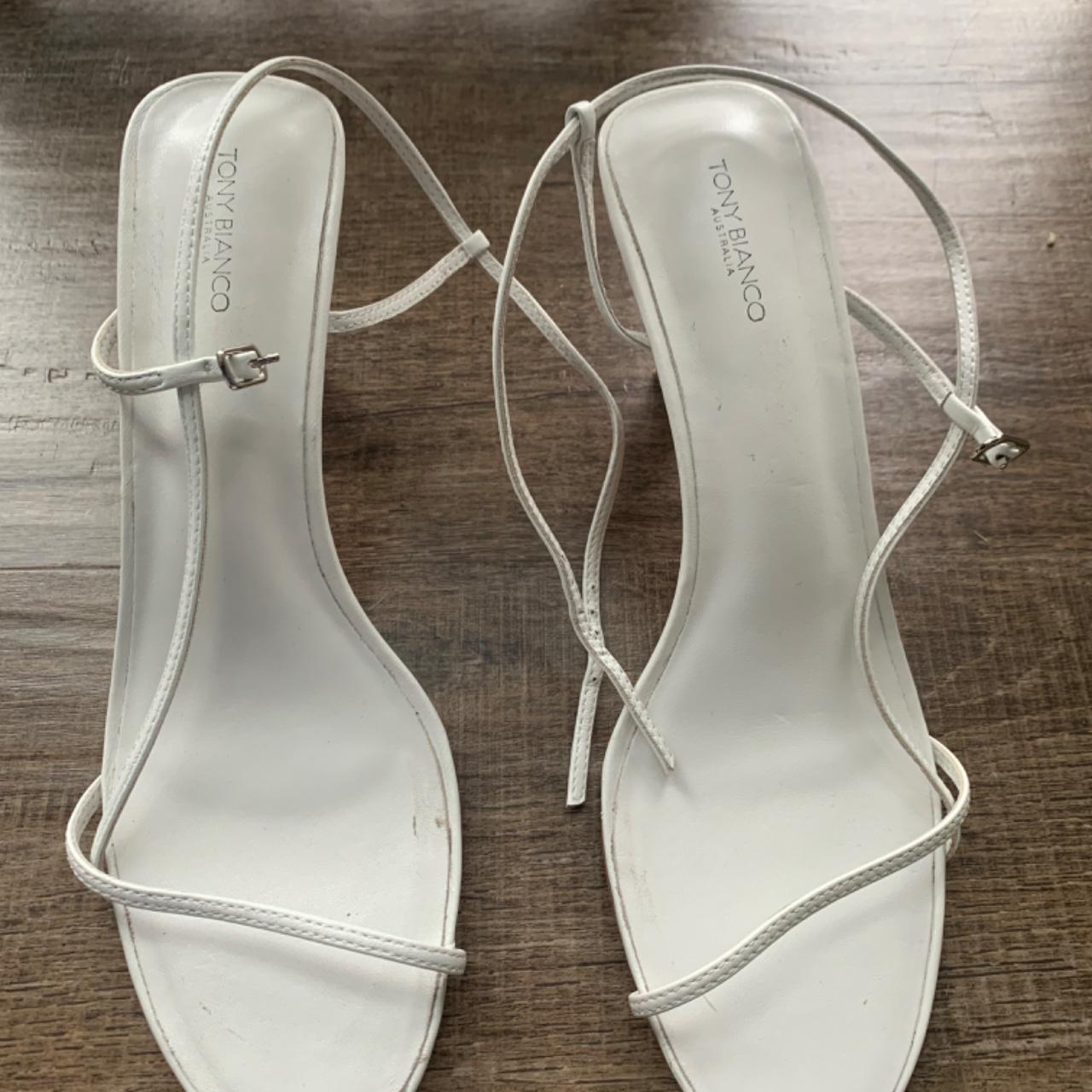 Womens Tony Bianco white heels, 8.5 - Depop