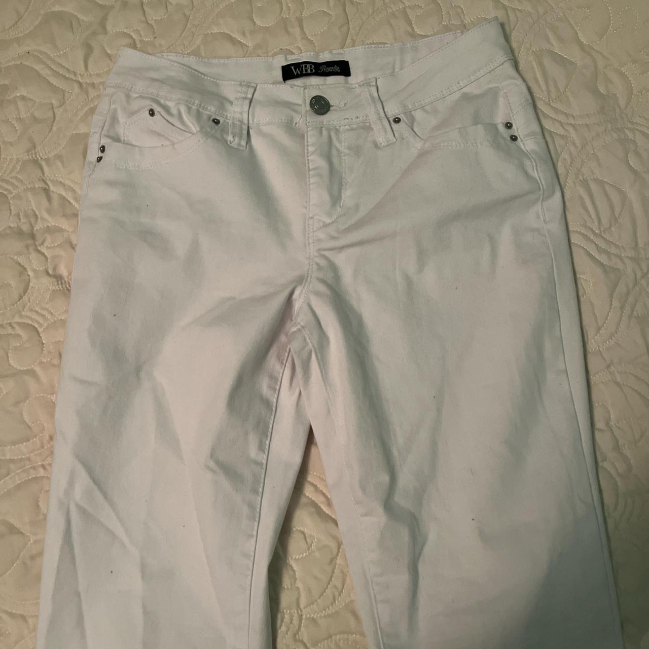 White boot cut jeans Size 4 - Depop