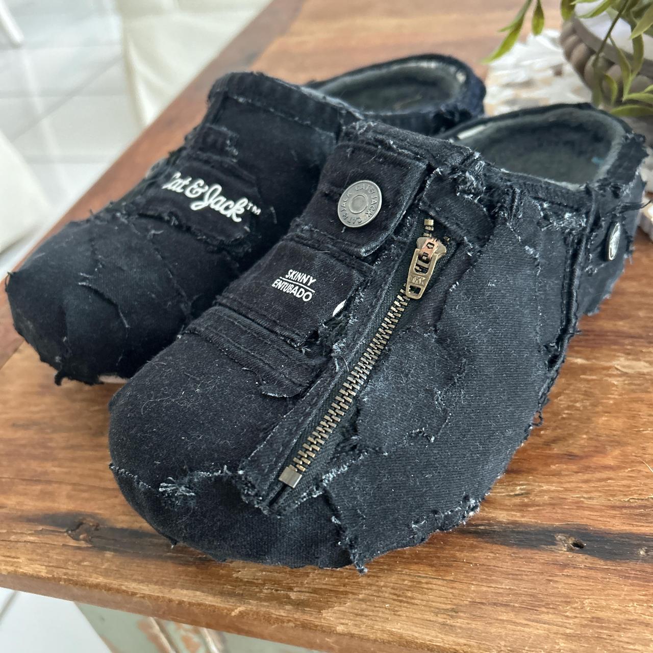 Jean crocs made by hand - Depop