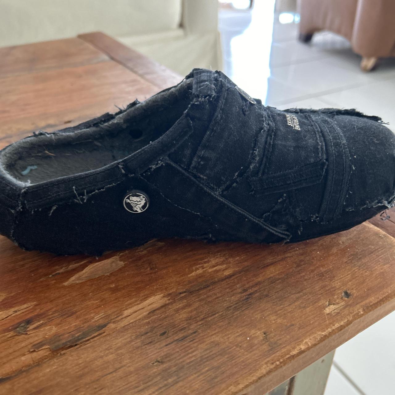 Jean crocs made by hand - Depop
