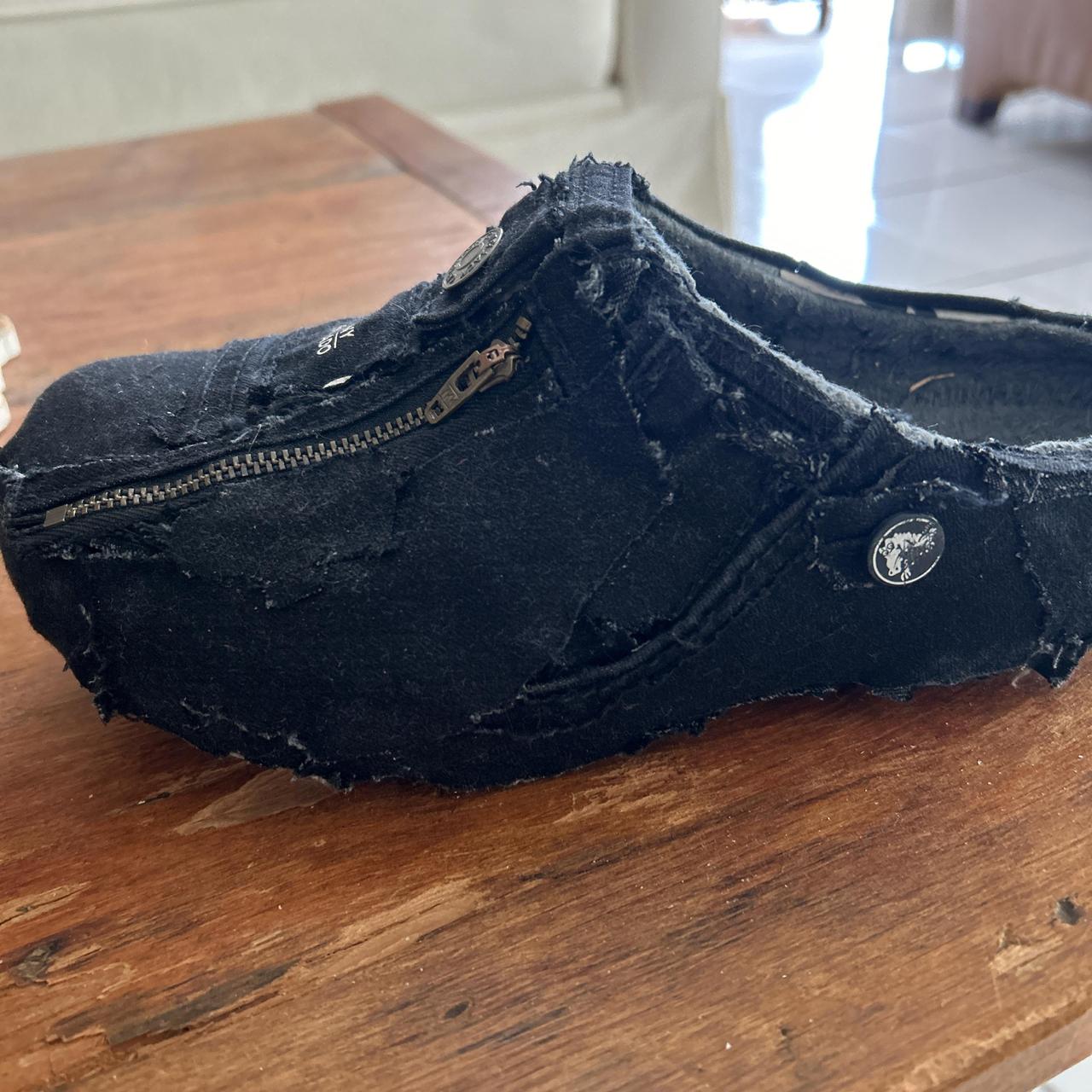 Jean crocs made by hand - Depop