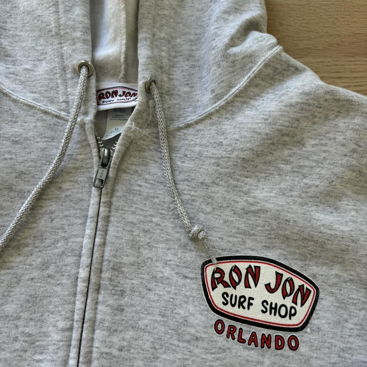Ron Jon grey zip up hoodie Great condition,... - Depop