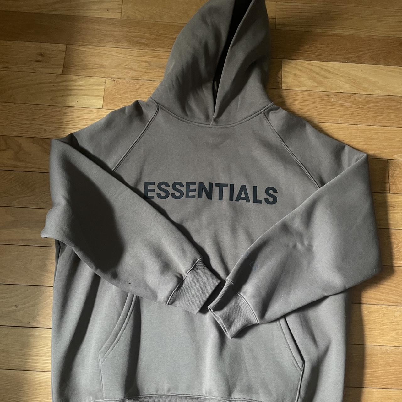 Large Dark Green Essentials Hoodie Condition as show - Depop