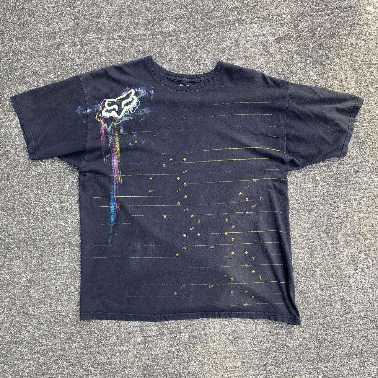 Fox Racing Y2K Style Shirt Size XL light fading on... - Depop