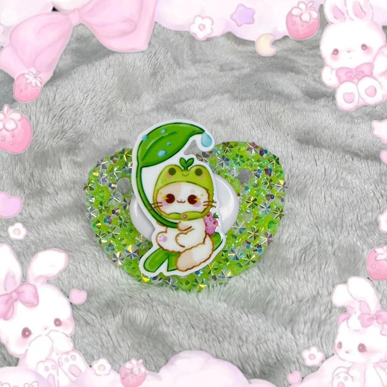 adult deco pacifier, leaf kitty, no handle ~ I make... - Depop