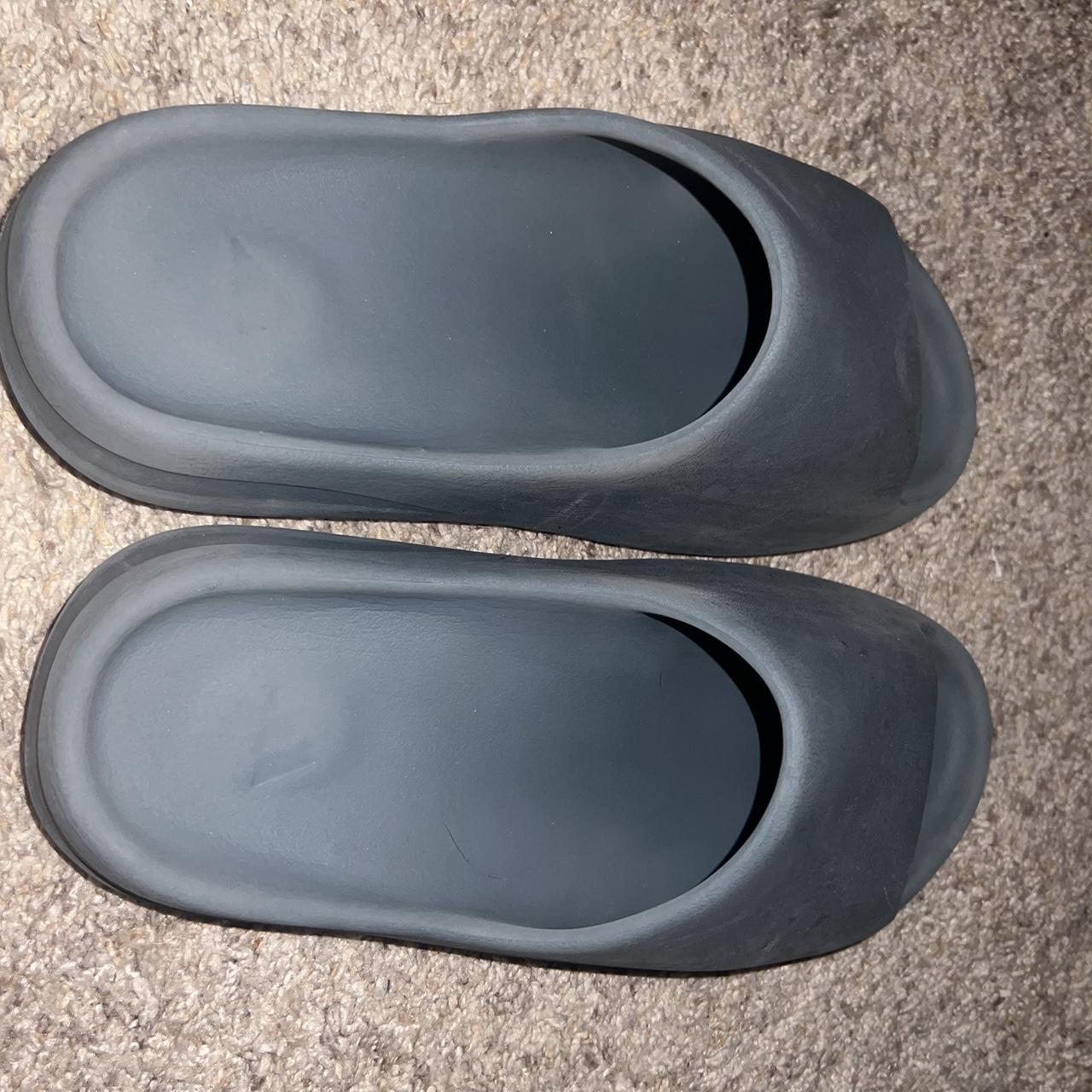 Yeezys (They real) #kanye #adidas #yeezy #grey #slide - Depop