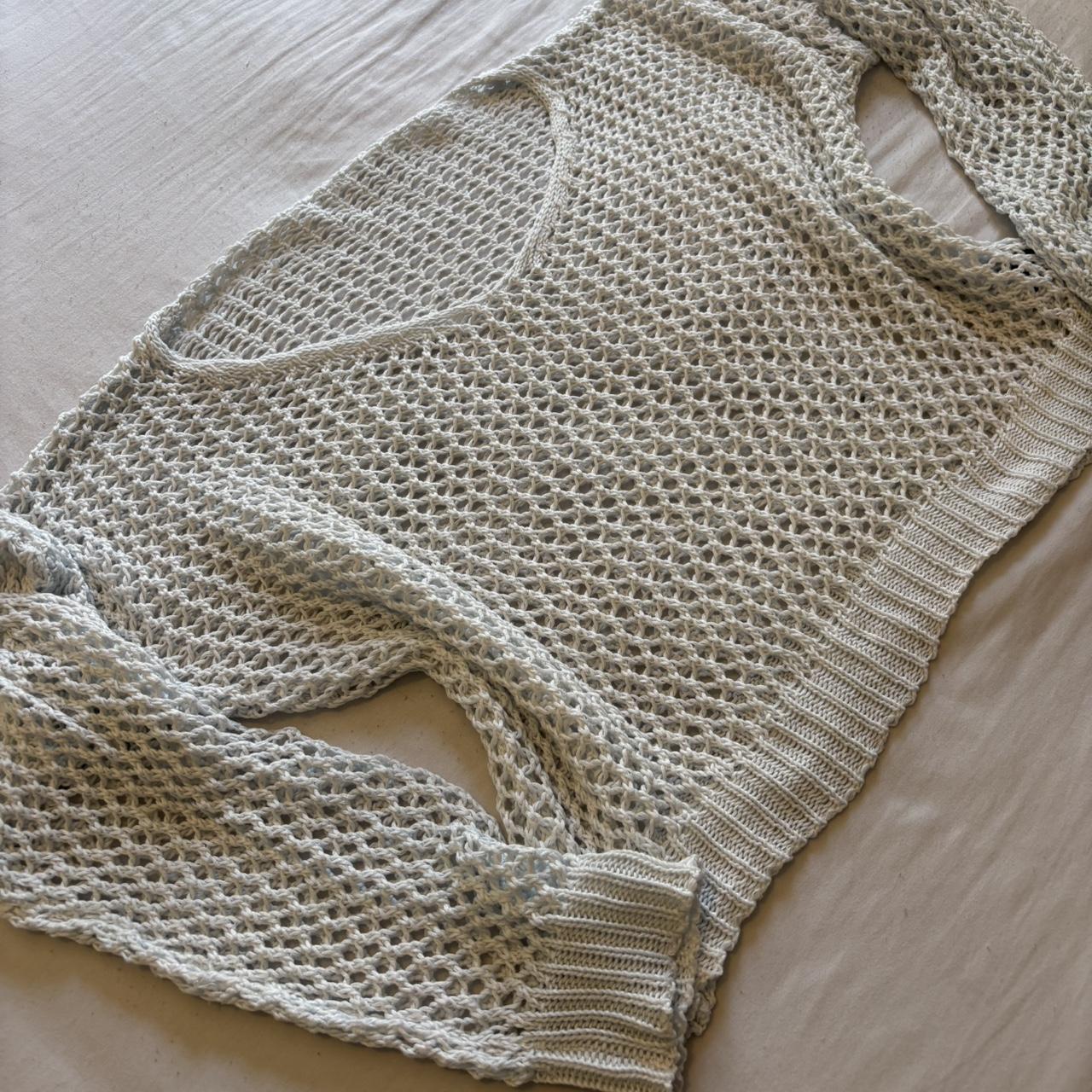 thrifted Knit bathing suit cover Size... | Depop