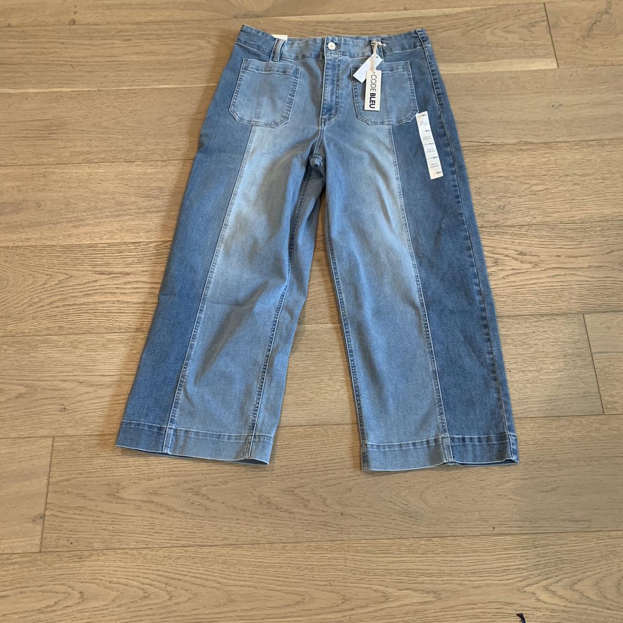 Baggy blue mixed jeans - Depop