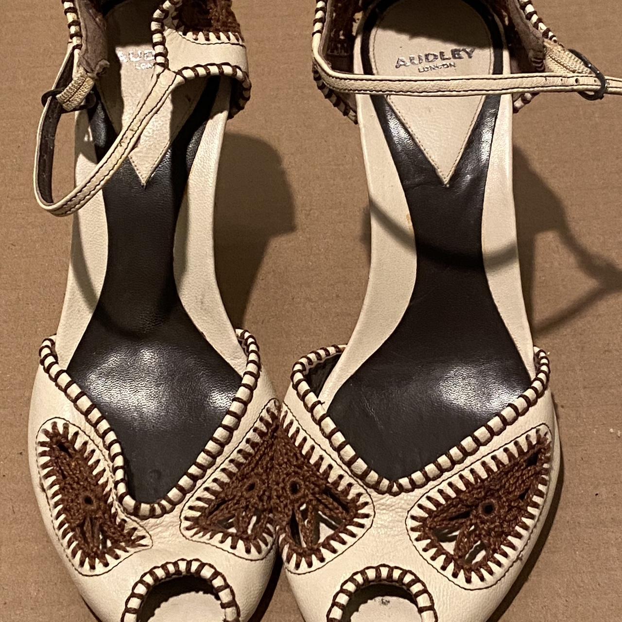 AUDLEY LONDON Made in Spain, Brown/White... - Depop