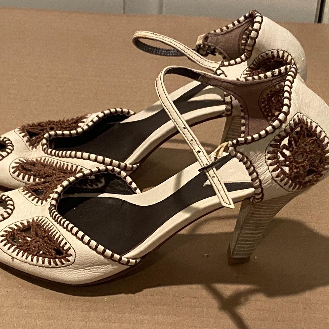 AUDLEY LONDON Made in Spain, Brown/White... - Depop