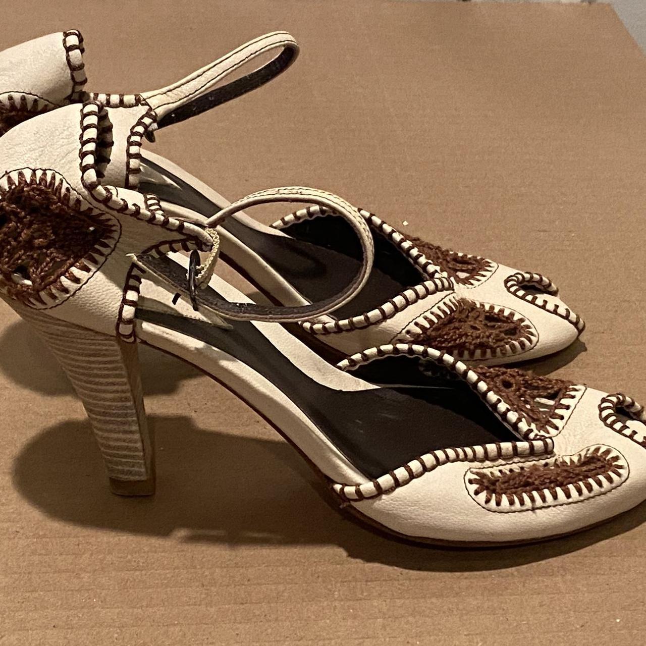 AUDLEY LONDON Made in Spain, Brown/White... - Depop