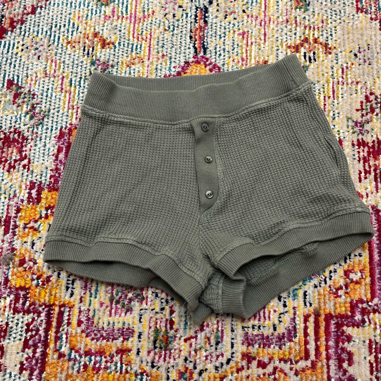 adorable zara waffle knit lounge shorts!!! marked... - Depop