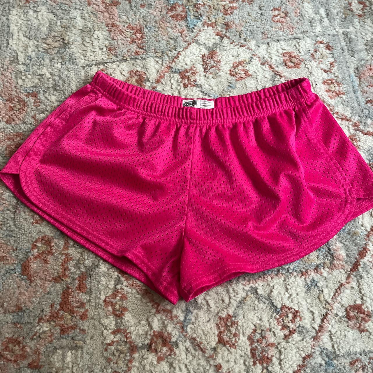 adorable vintage hot pink soffe shorts🩷 marked as... - Depop