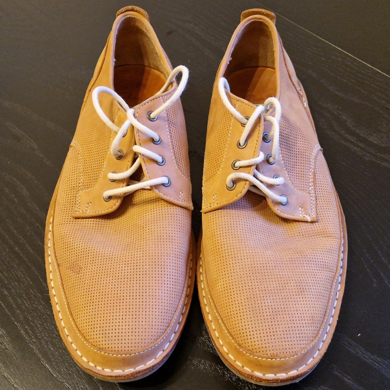 Clarks Shoes. Leather Tan. Size 8.5 UK. Excellent... - Depop
