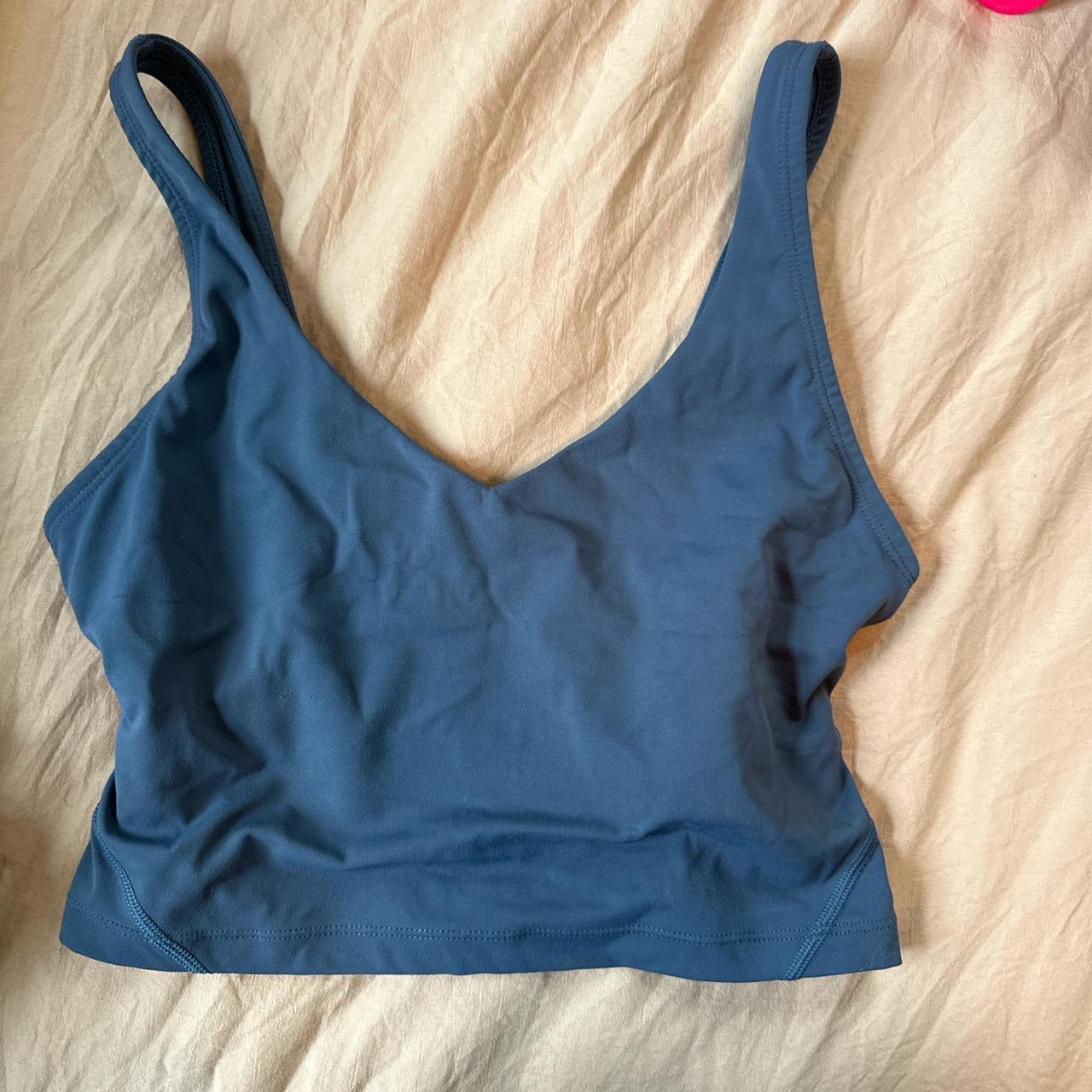 Navy blue workout top, size S - Depop