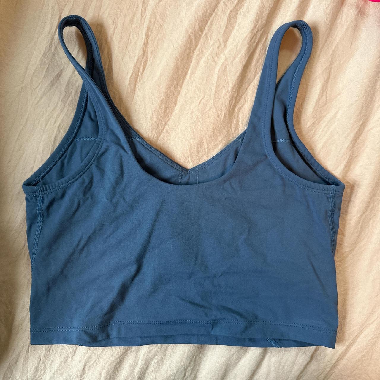 Navy blue workout top, size S - Depop