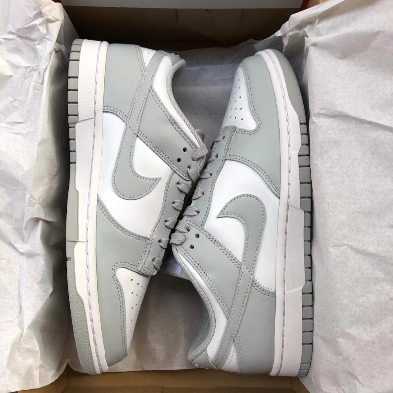 Nike Dunk Low Women's "Gray and White" Casual... - Depop