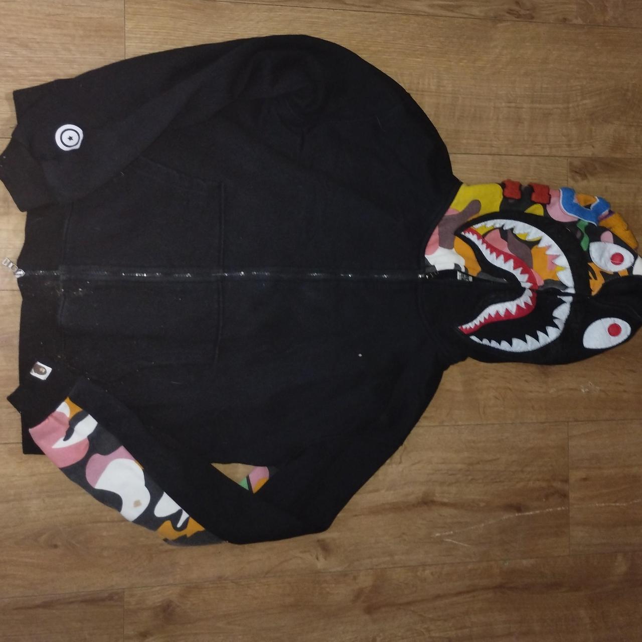 BAPE COLORFUL ZIPPER HOODIE XL BUT FITS LIKE MEDIUM... - Depop