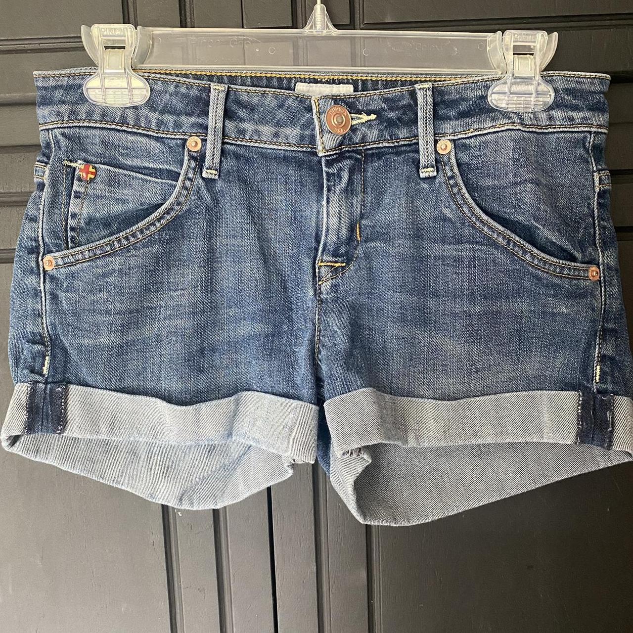 HUDSON cuffed Hampton denim shorts Size 26 Great... - Depop