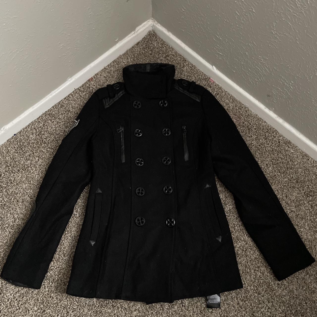 Black Premium Affliction Coat super unique and rare... - Depop