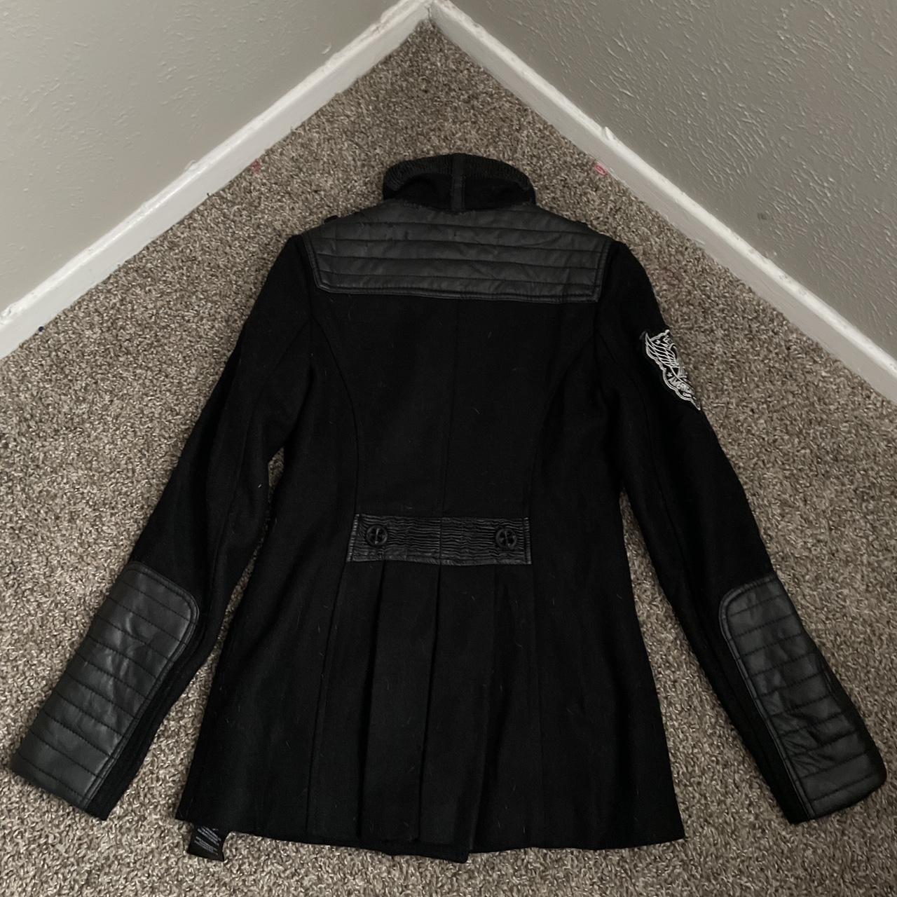 Black Premium Affliction Coat super unique and rare... - Depop