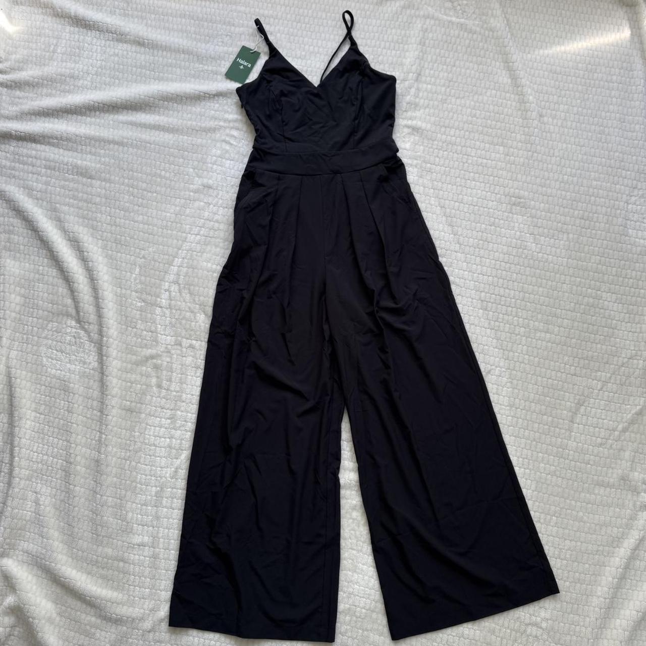 Halara Black Jumpsuit/Romper Adjustable... | Depop