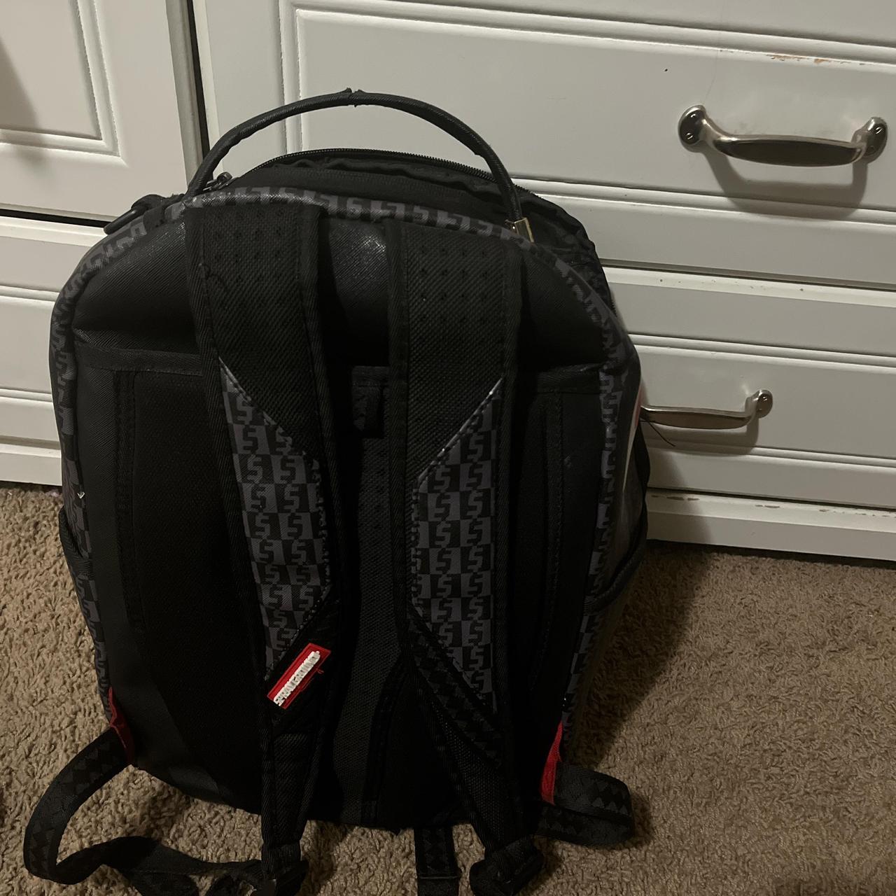 Black and red shark backpack #sprayground | Depop