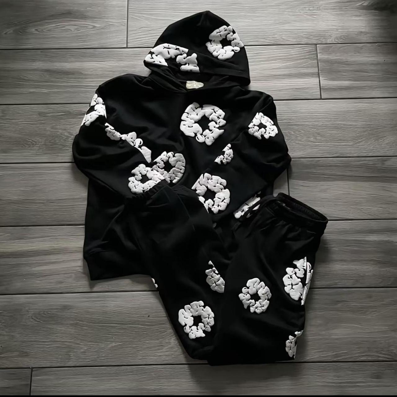 Black and white denim tears tracksuit Msg for videos... | Depop