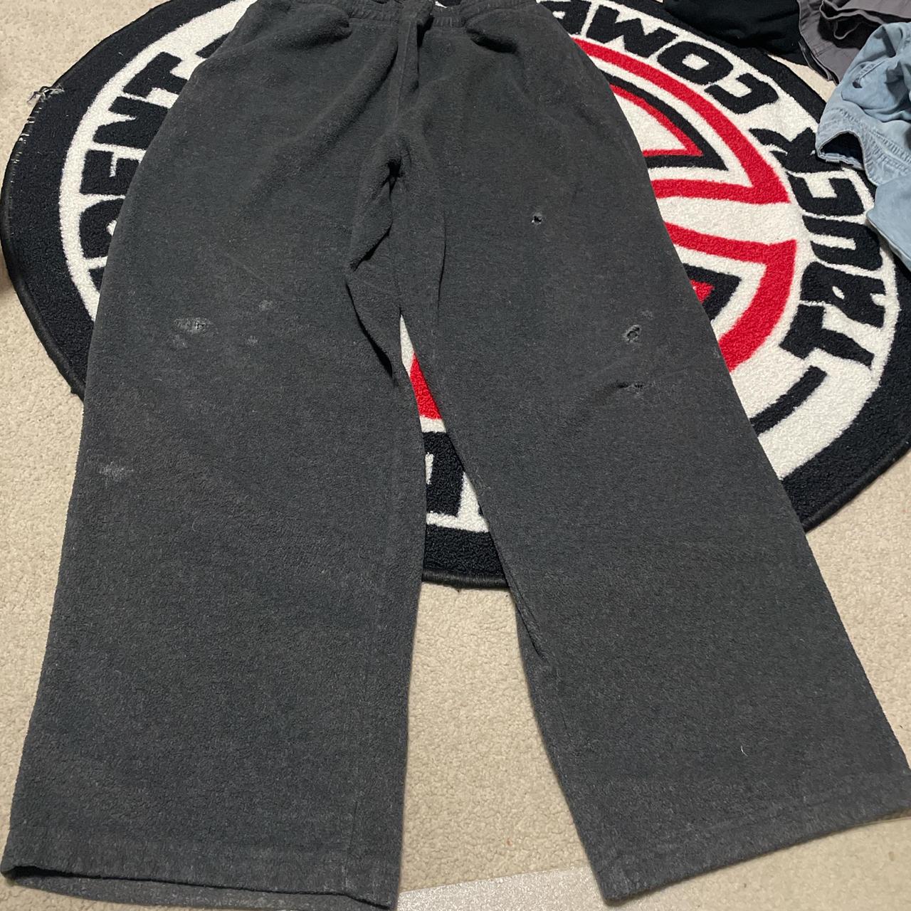 Sick super baggy sweatpants with a kinda distressed... - Depop