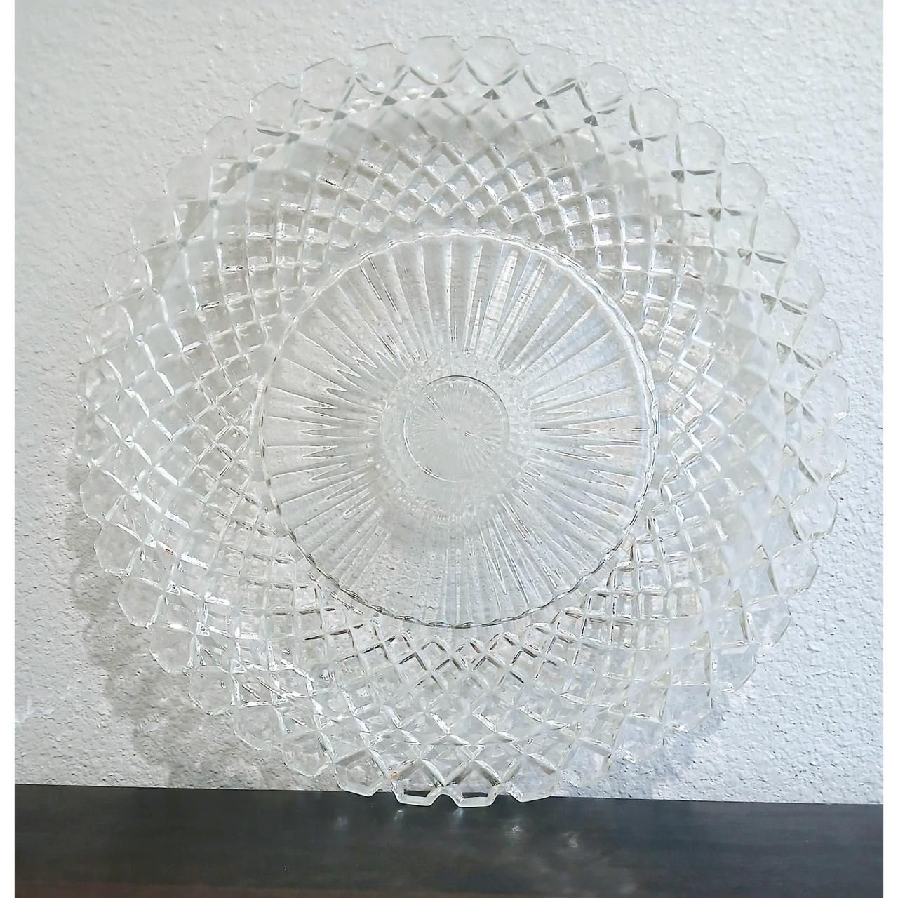 Crystal Waterford Waffle 13 3/4" Sandwich Plate... - Depop