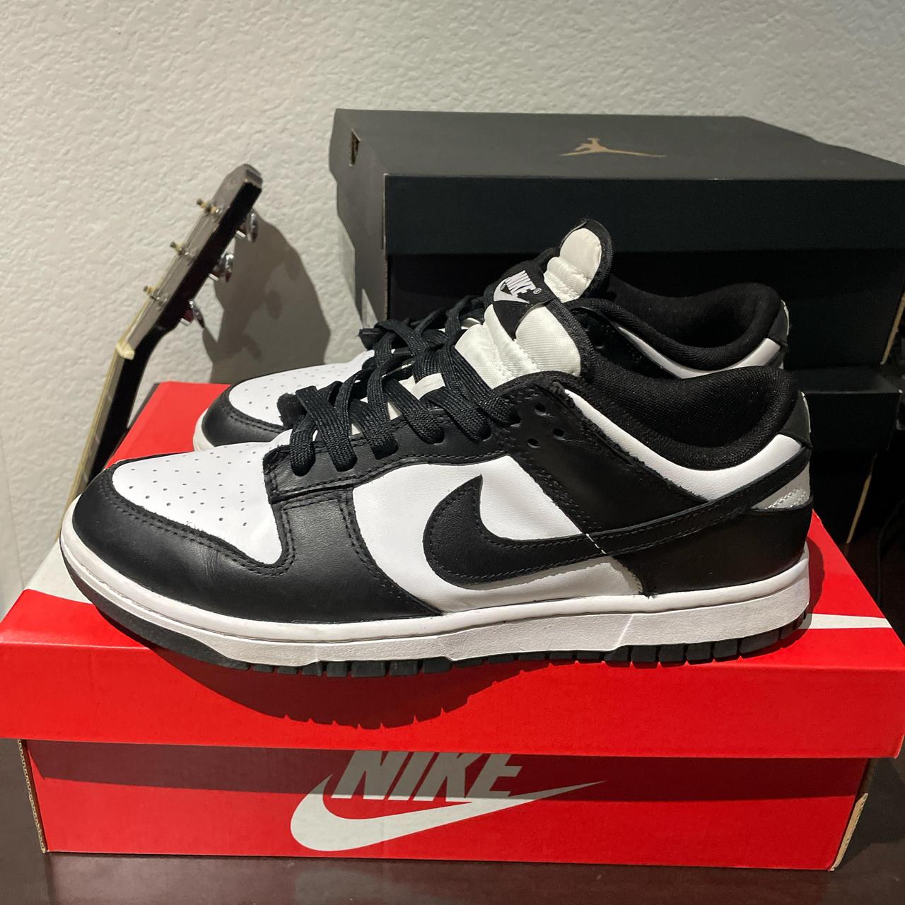 Size 9 1/2 mens panda dunks - Depop