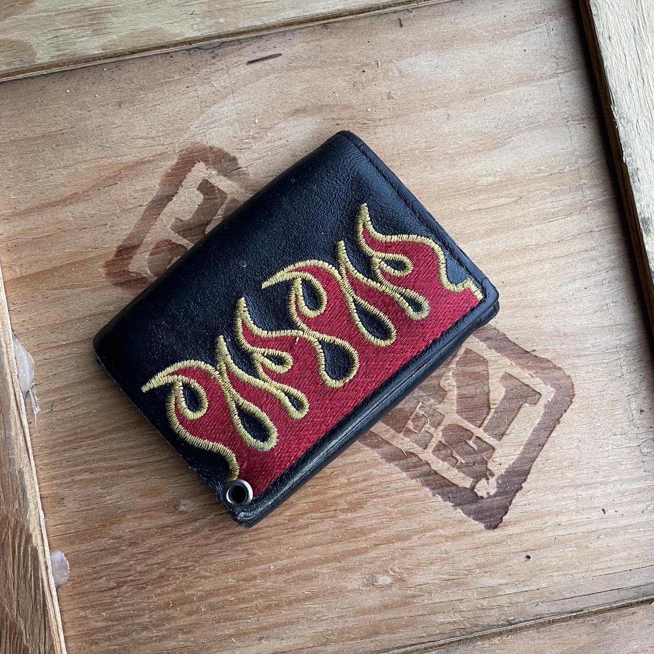 genuine leather flame wallet #flame #wallet... - Depop