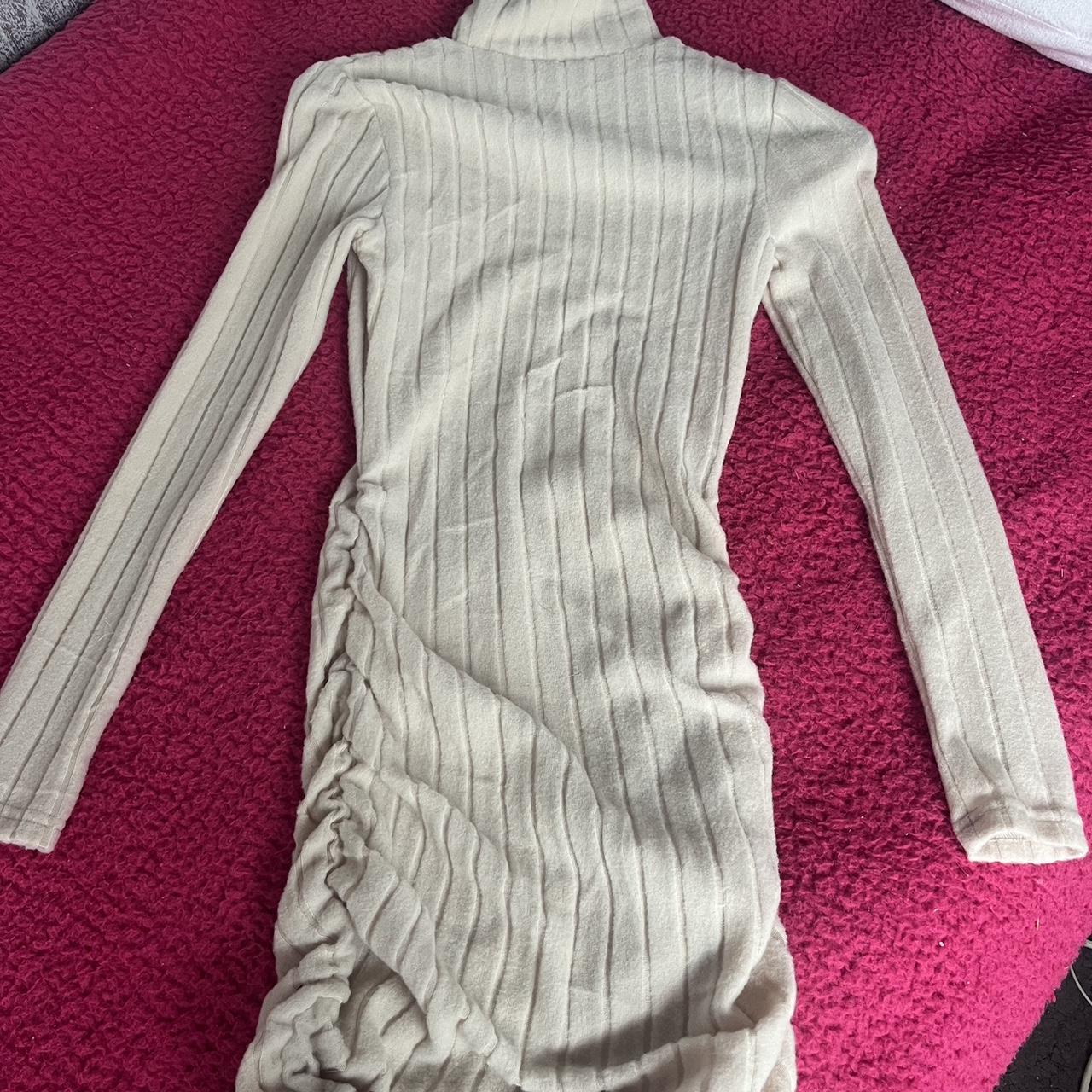 Shein cream roll neck dress - Depop