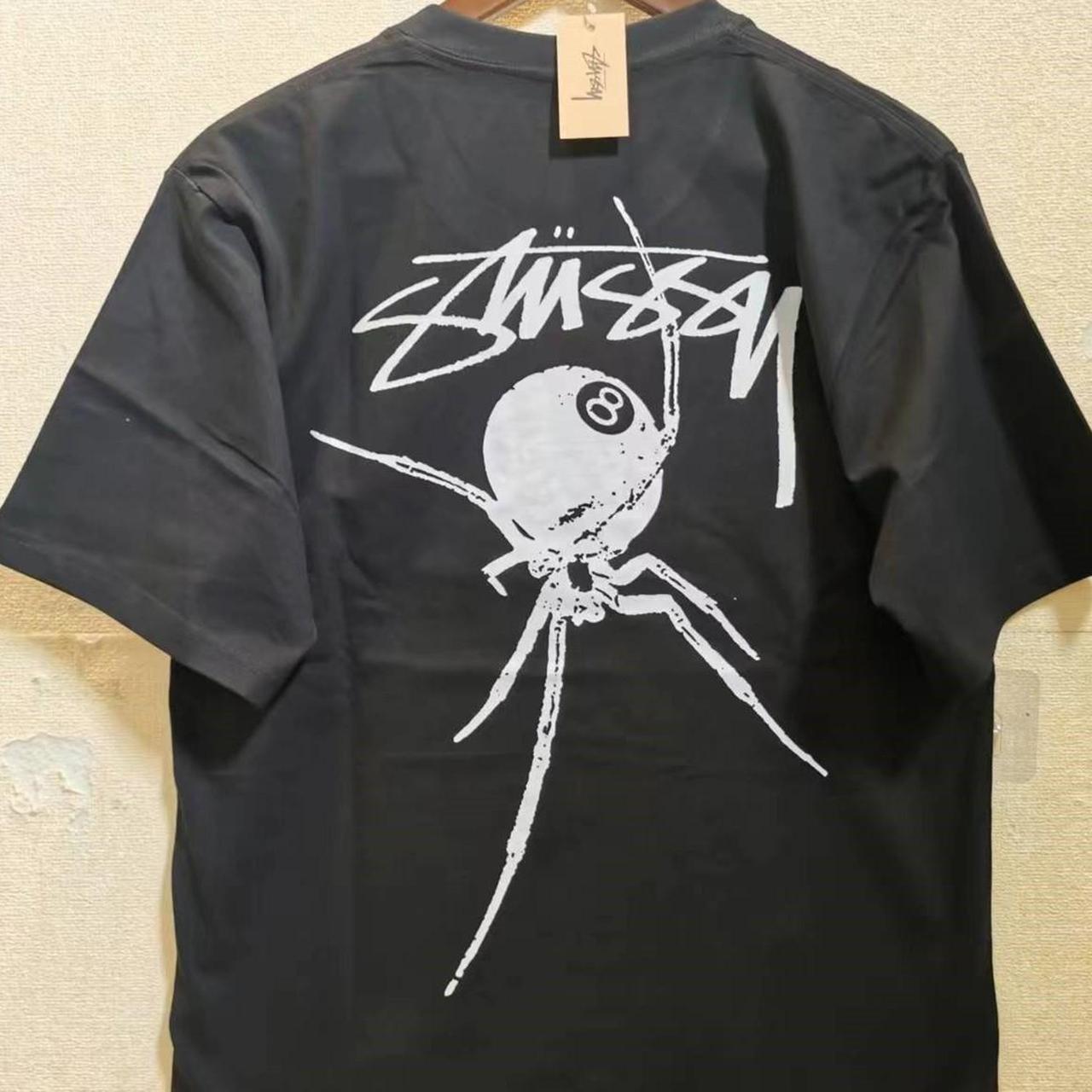Stussy Spider print black 8 T-shirt black ... - Depop