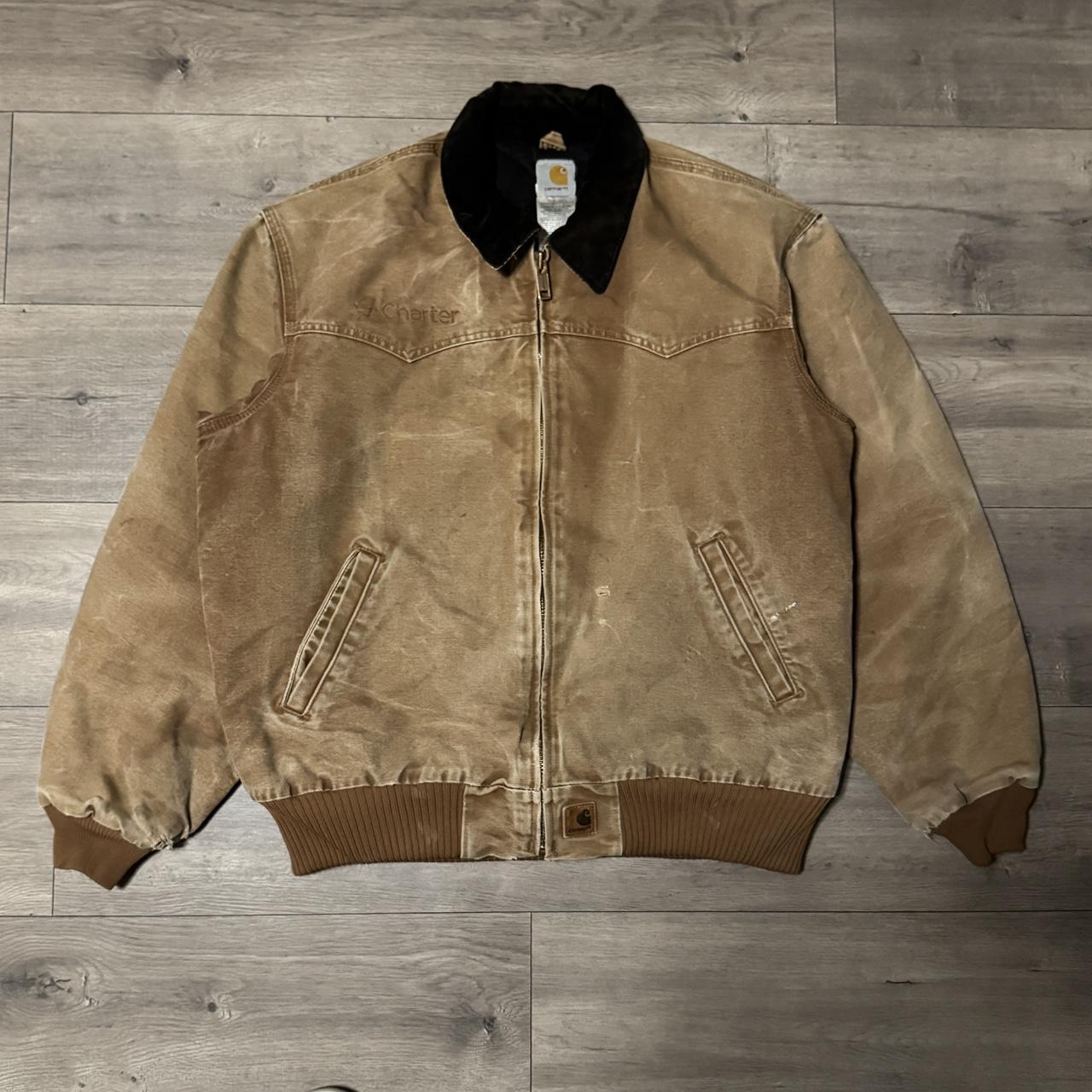 Vintage 2000’s Tan Carhartt Santa Fe Jacket J14 BRN... | Depop