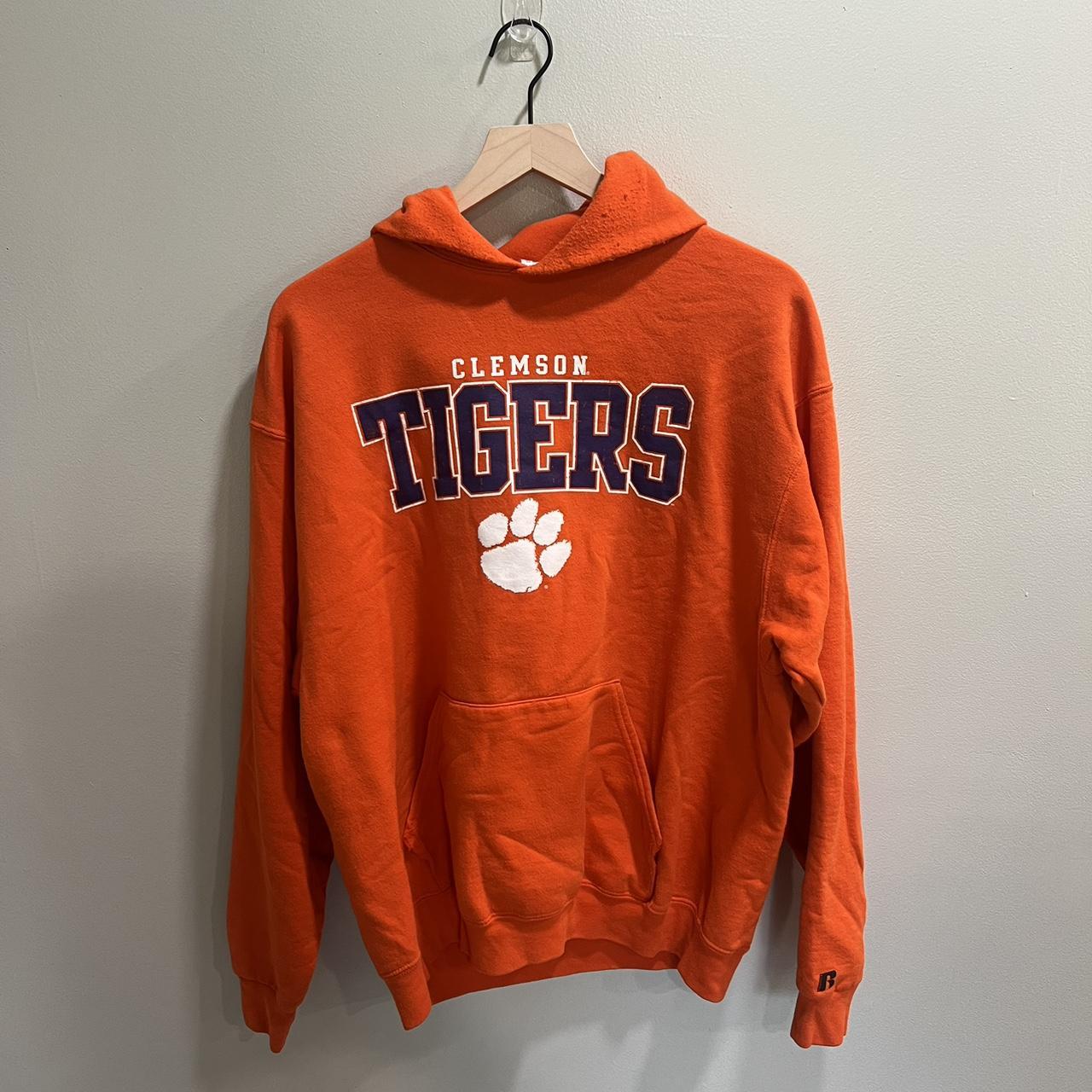 2007 russell tigers clemson vintage hoodie #tigers... - Depop