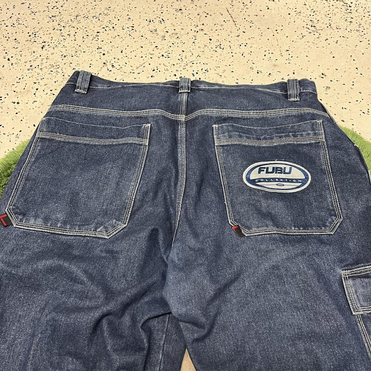 90s fubu y2k sick huge baggy pants with sick back... - Depop