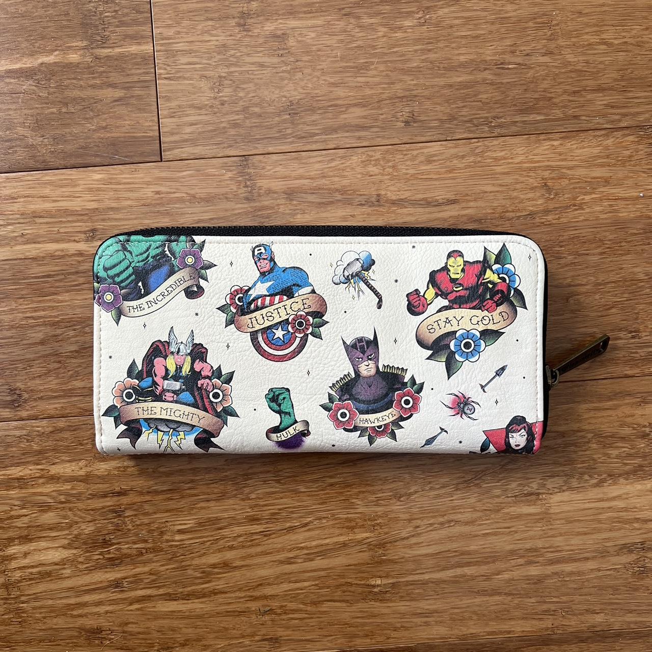 Marvel Avengers Loungefly wallet. Used maybe once.... - Depop