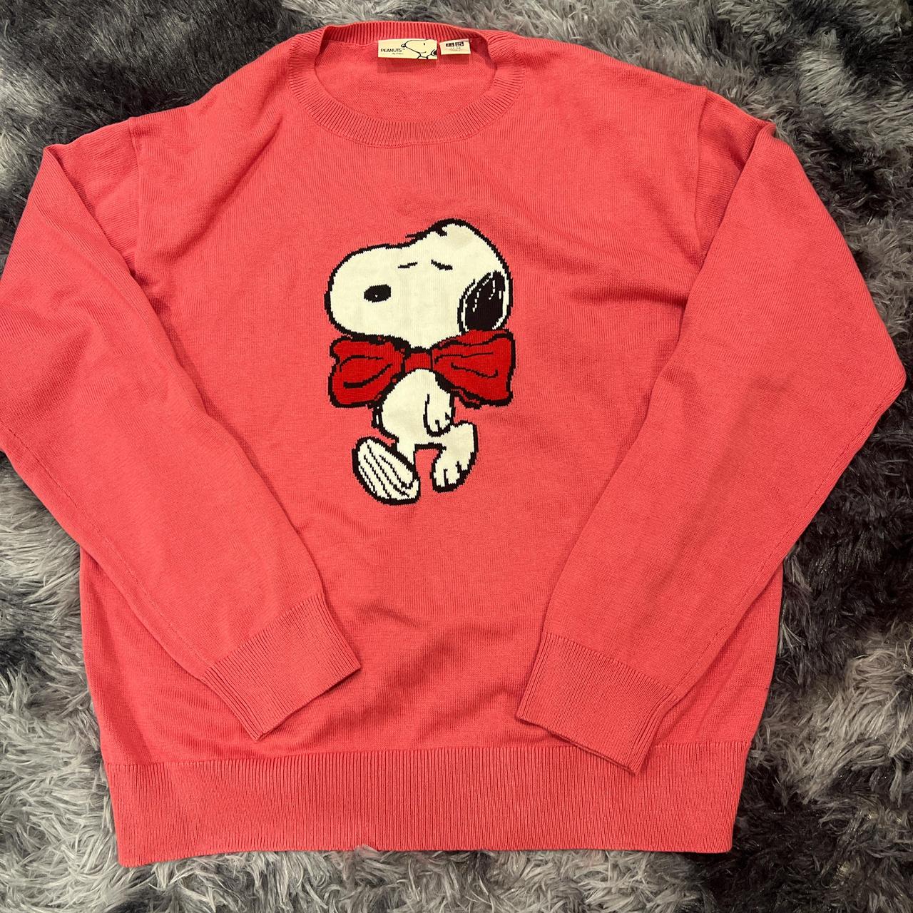 Snoopy red bow sweater #snoopy #peanuts - Depop
