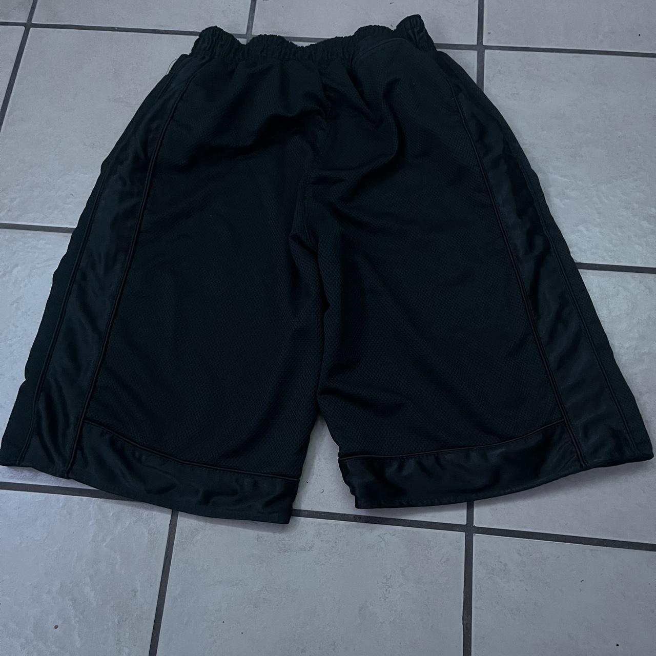 black baggy pro club shorts size small missing... | Depop
