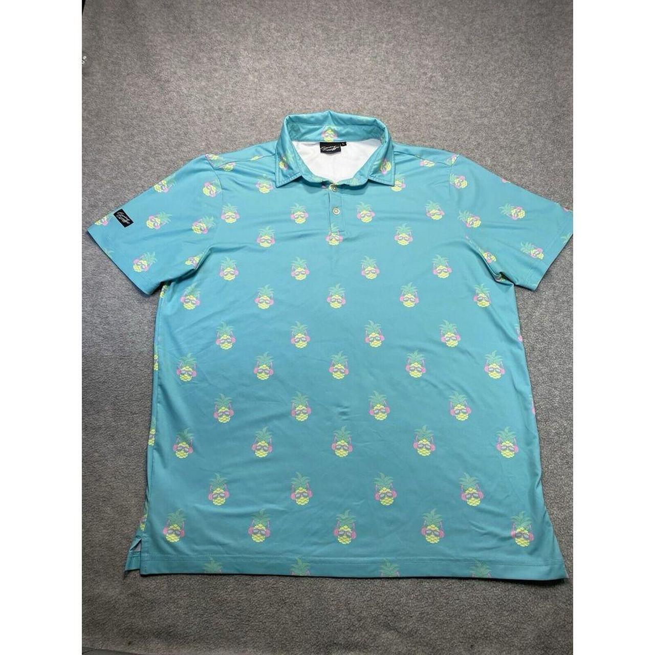 Sunday Swagger Golf Polo Shirt Mens Large Pineapple... - Depop