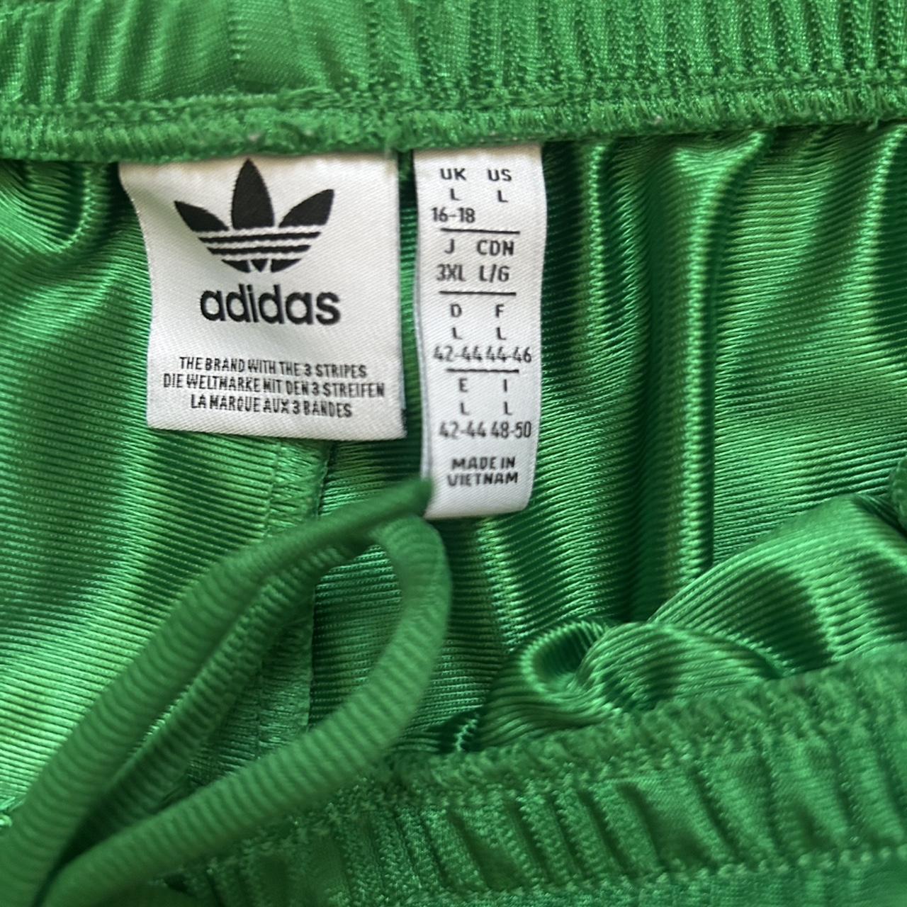 Green Adidas track pants with drawstring Used once... - Depop