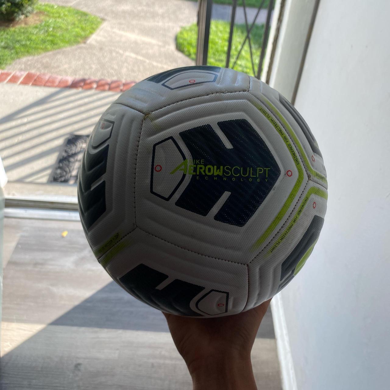 Arrow Sculpt 2020-21 white and green soccer ball... | Depop