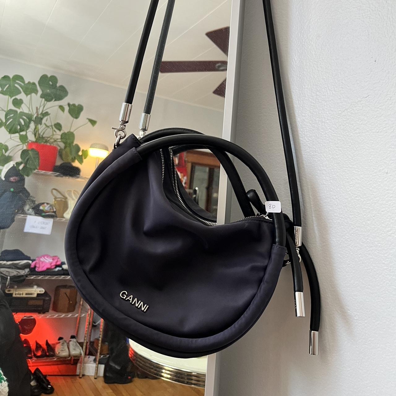 navy ganni purse - Depop