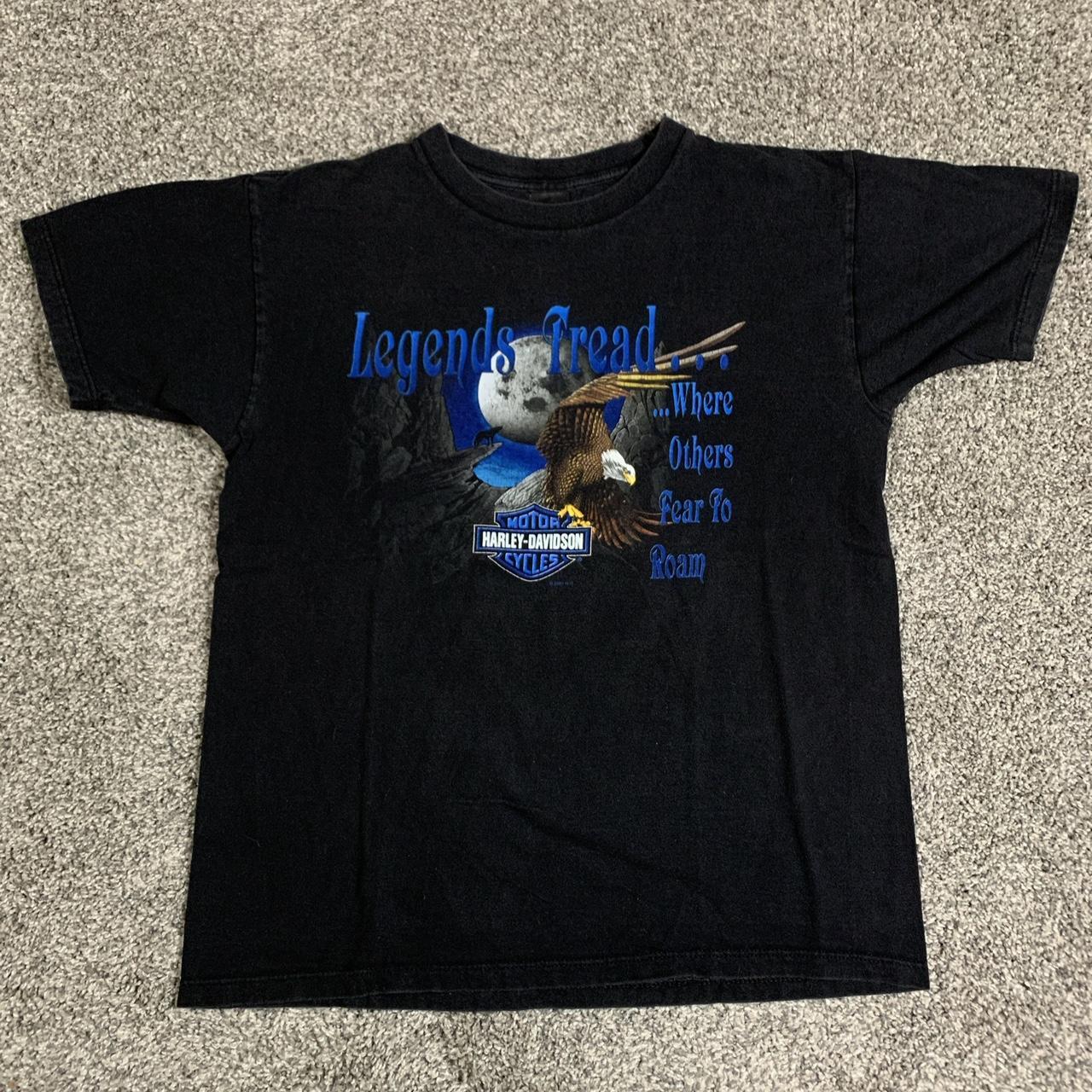 Vintage Harley Davidson legends tread eagle t shirt... - Depop
