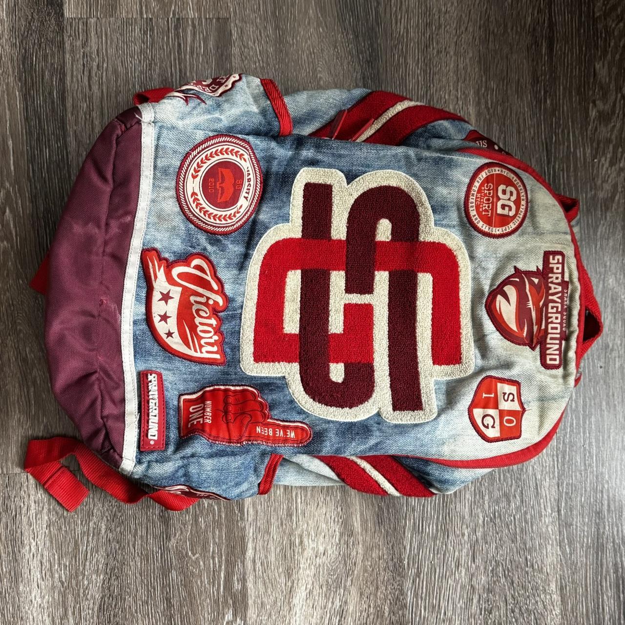 Sprayground Denim Backpack | Depop