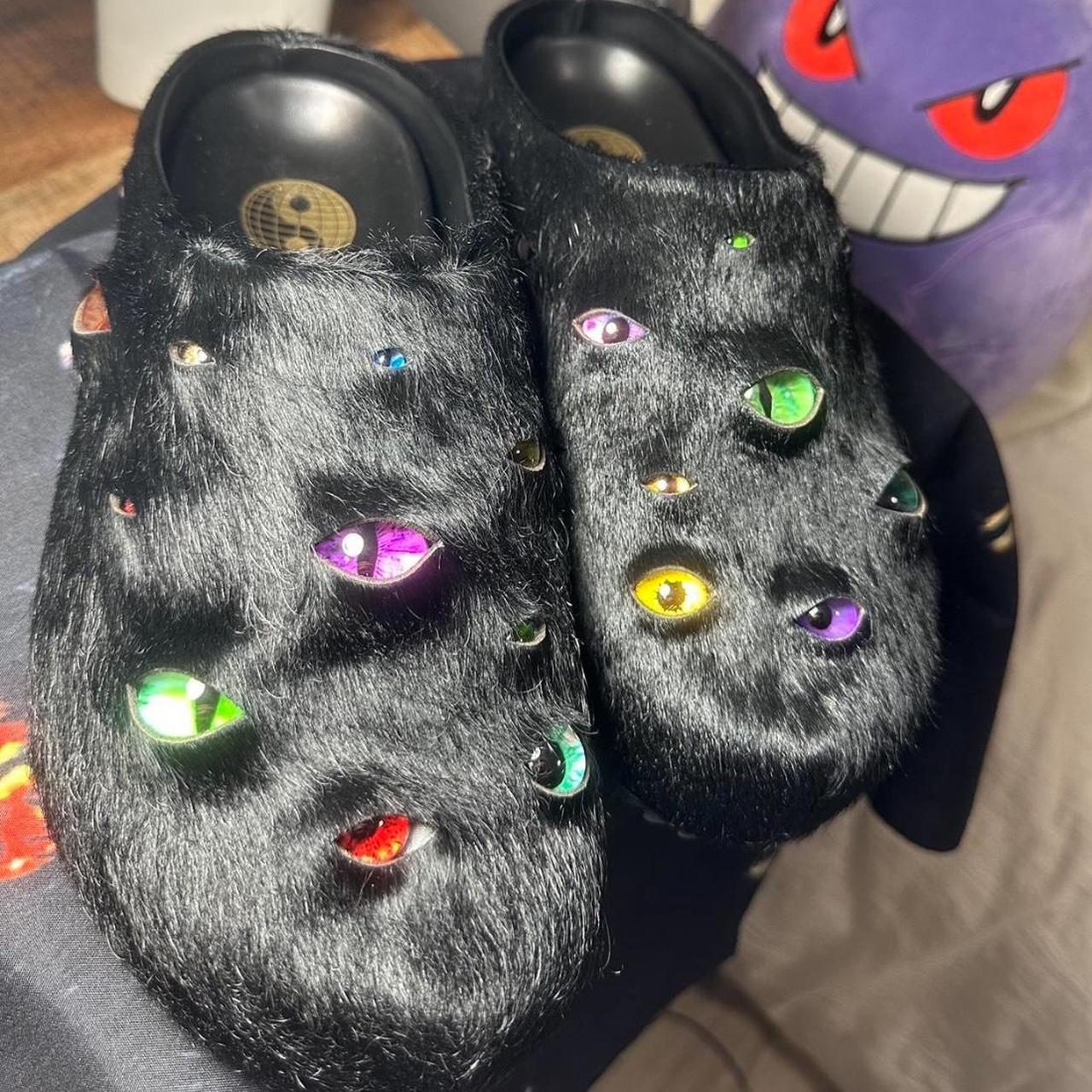 Custom ESene Eyeball Mules Slides * SIZE... - Depop
