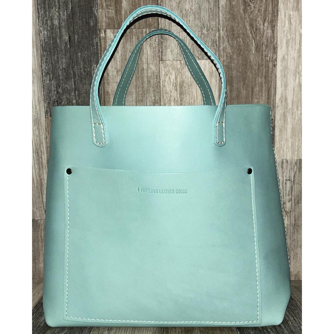 Portland Leather Mint Crossbody Tote Medium... - Depop