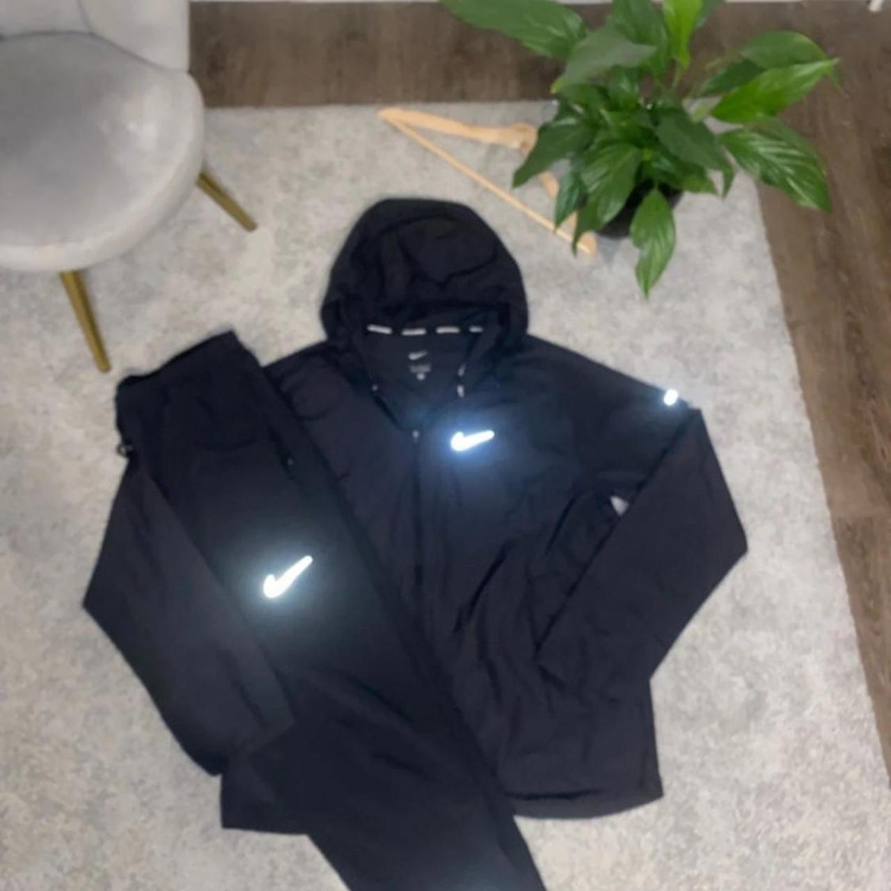 Nike miller reflective black tracksuit #reflective ... | Depop