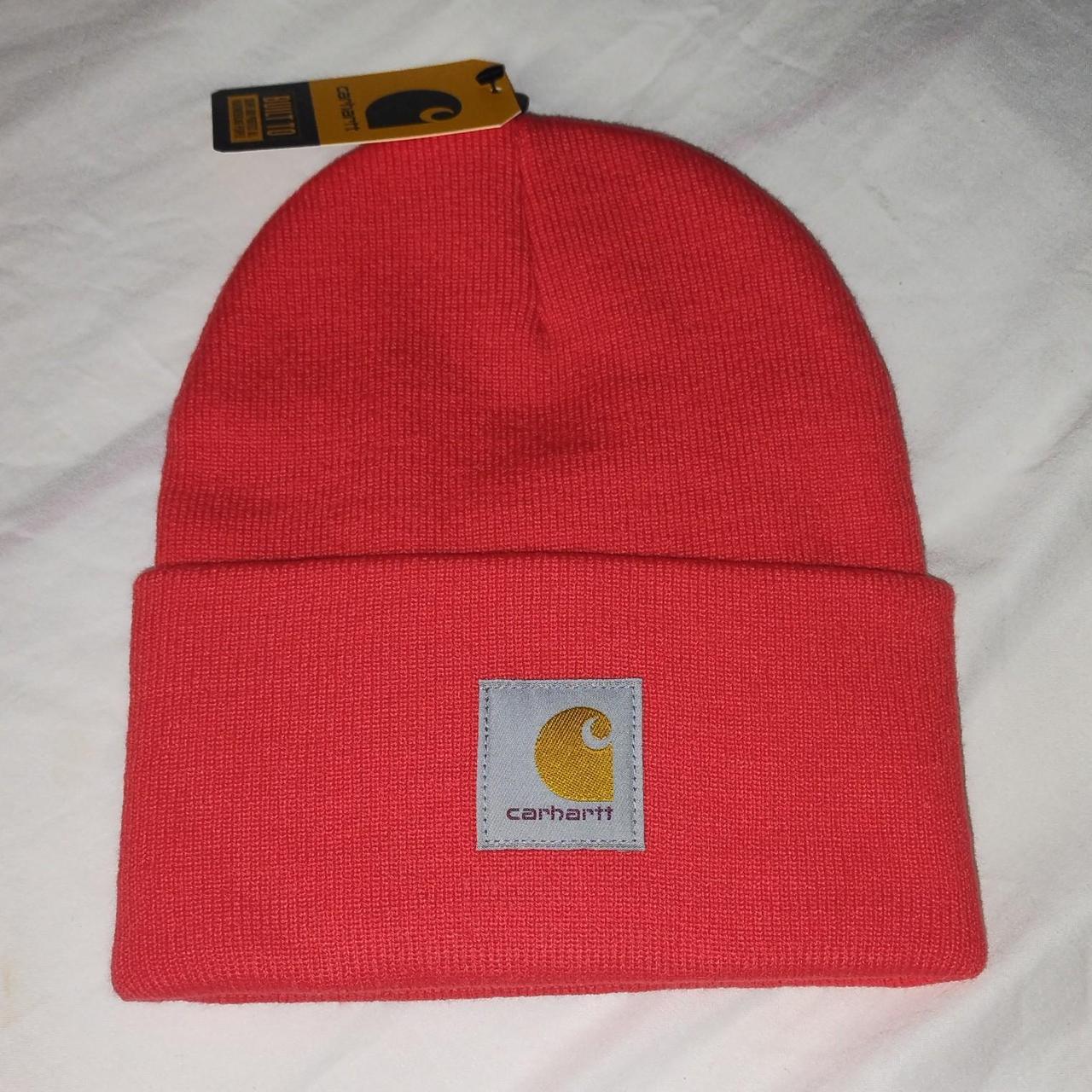 CARHARTT, KNIT CUFFED BEANIE!!! BRAND NEW!!! COLOR: RED - Depop